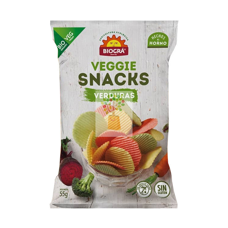 VEGGIE SNACKS CON VERDURAS 55Gr. BIOGRA