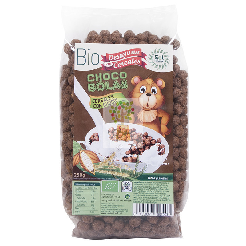 CHOCO BOLAS CHOCOLATE BIO 250Gr. SOL NATURAL